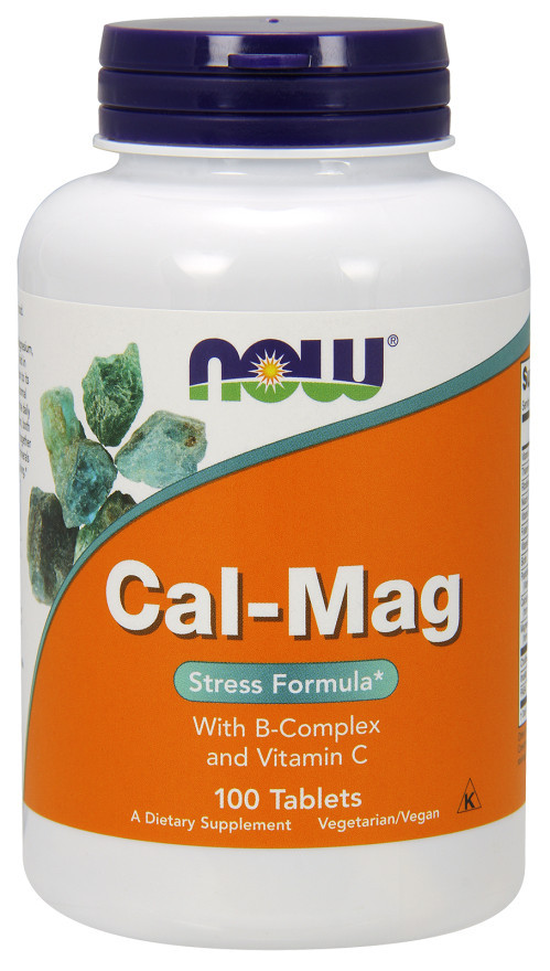 NOW Foods Cal-Mag with B-Complex and Vitamin C - 100 tablets ...