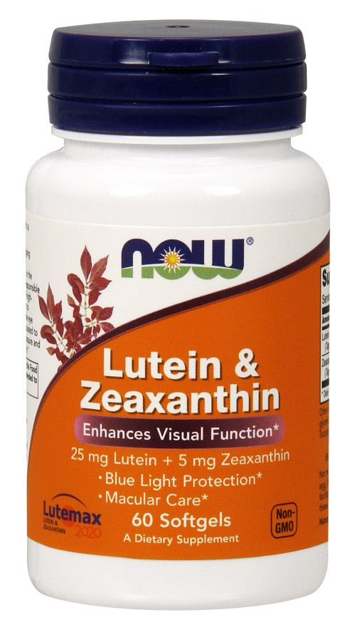 NOW Foods Lutein & Zeaxanthin - 60 softgels - Bodybuilding and Sports ...