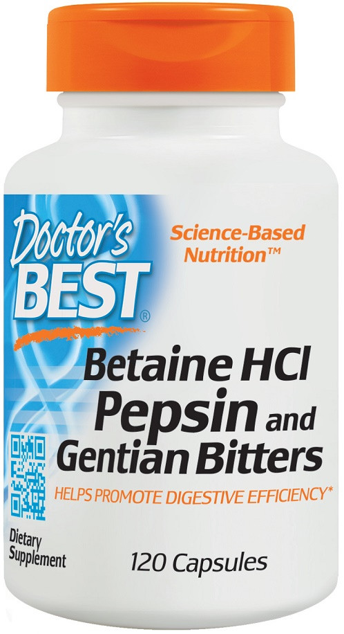 Doctor's Best Betaine HCl Pepsin & Gentian Bitters - Bodybuilding and ...