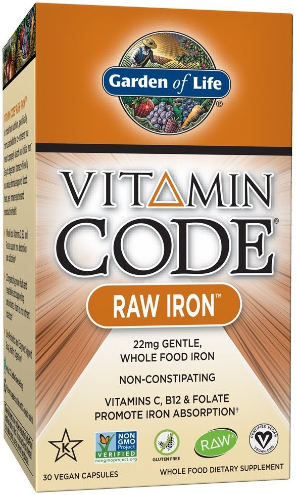 Garden of Life Vitamin Code Raw Iron - 30 vegan caps - Bodybuilding and ...