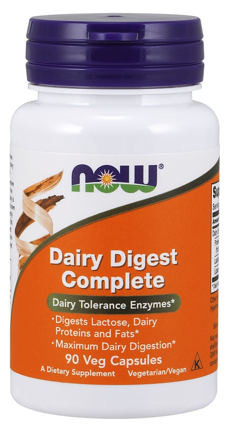 NOW Foods Dairy Digest Complete - 90 vcaps - Bodybuilding and Sports ...