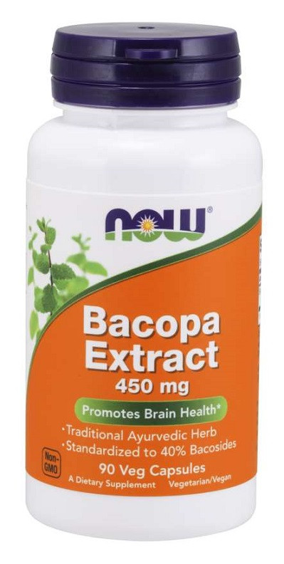 NOW Foods Bacopa Extract, 450mg - 90 vcaps - Bodybuilding and Sports ...