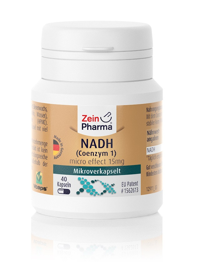 Zein Pharma NADH (Coenzyme 1), 15mg - 40 caps - Bodybuilding and Sports ...