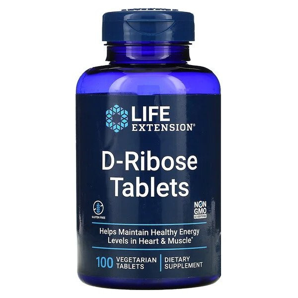Life Extension D-Ribose Tablets - 100 vegetarian tabs - Bodybuilding ...