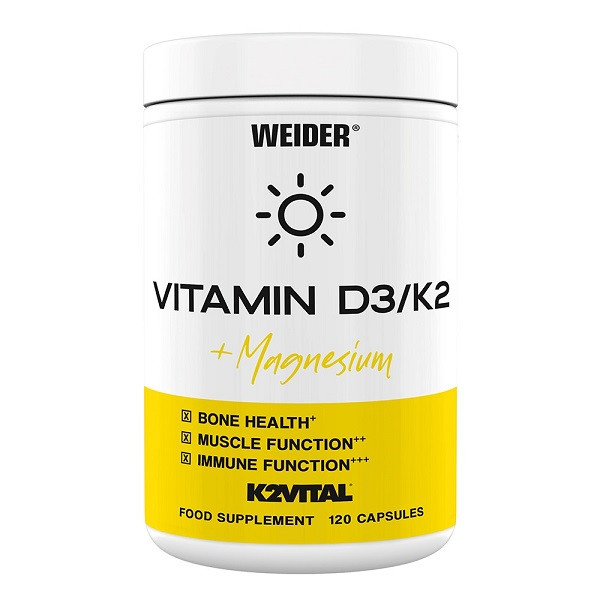 Weider Vitamin D3/K2 + Magnesium - 120 caps - Bodybuilding and Sports ...