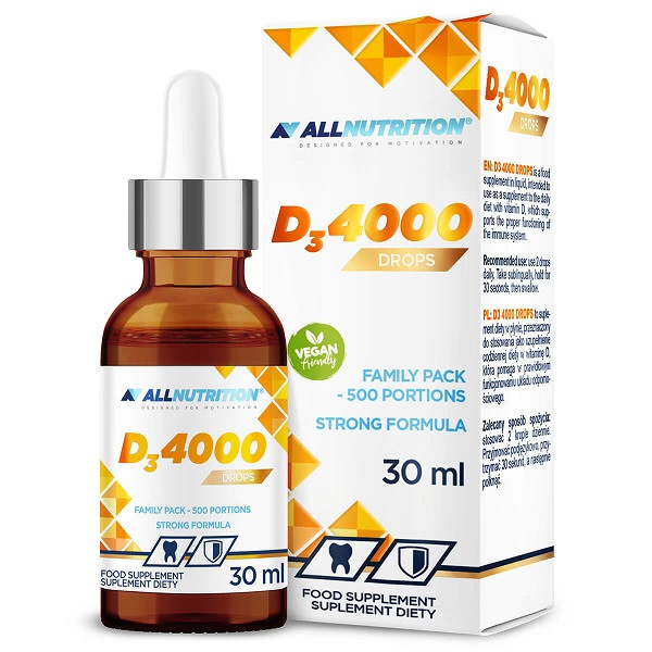 Allnutrition Vit D3 4000 Drops - 30 ml. - Bodybuilding and Sports ...