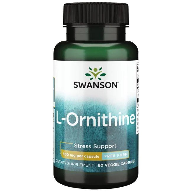 Swanson L-Ornithine, 500mg - 60 vcaps - Bodybuilding and Sports Supplements