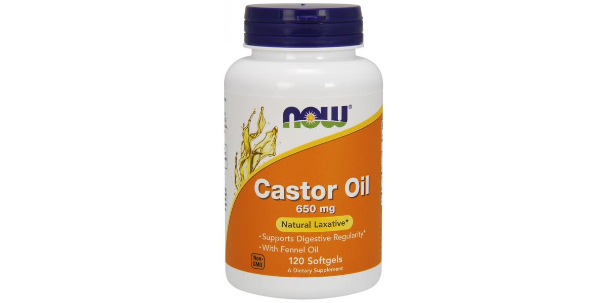 NOW Foods Castor Oil, 650mg - 120 softgels - Bodybuilding and Sports ...