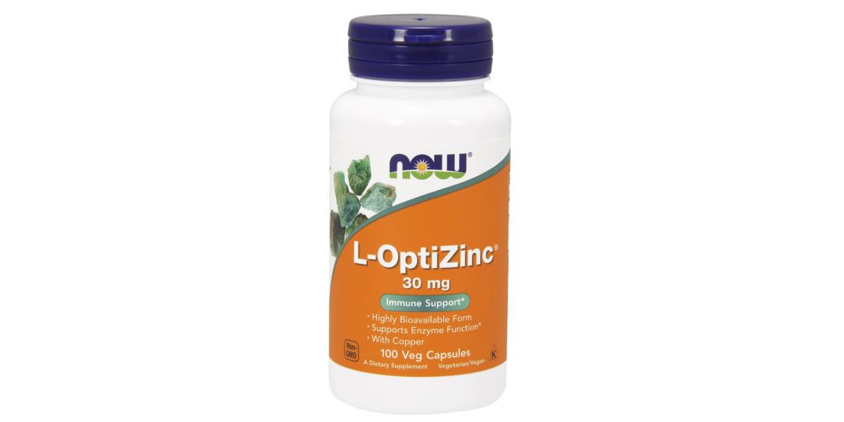 NOW Foods L-OptiZinc, 30mg - 100 vcaps - Bodybuilding and Sports ...