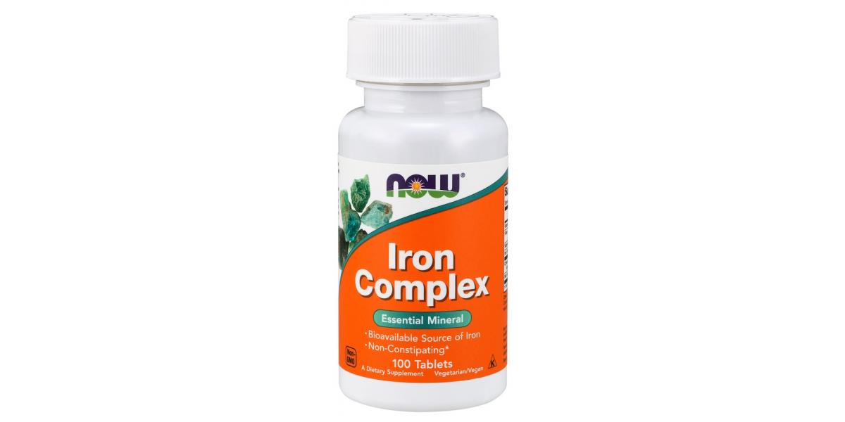 NOW Foods Iron Complex - 100 tablets - Bodybuilding and Sports Supplements