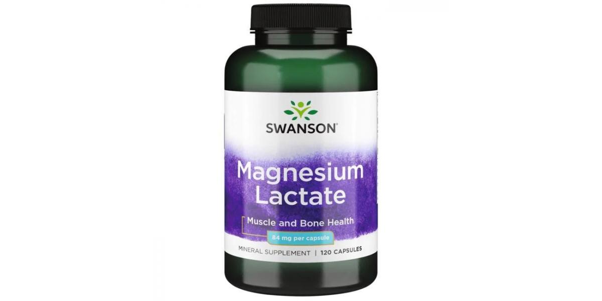 Swanson Magnesium Lactate, 84mg - 120 caps - Bodybuilding and Sports ...