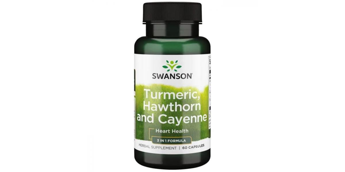 Swanson Turmeric, Hawthorn and Cayenne - 60 caps - Bodybuilding and ...
