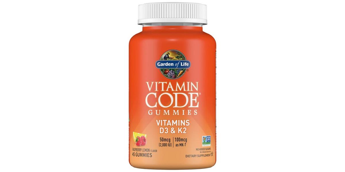 Garden of Life Vitamin Code Gummies Vitamins D3 & K2, Raspberry Lemon ...