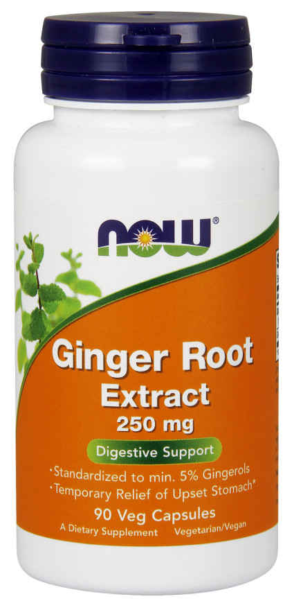 NOW Foods Ginger Root Extract, 250mg - 90 vcaps - Bodybuilding and ...