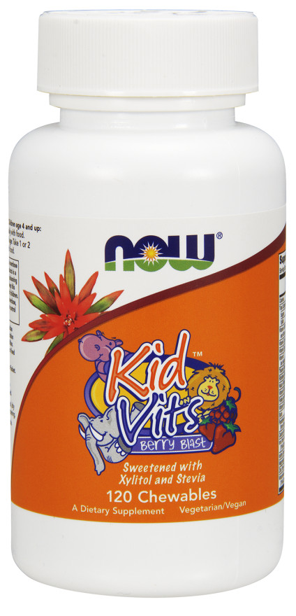 NOW Foods Kid Vits, Berry Blast - 120 chewables - Bodybuilding and ...