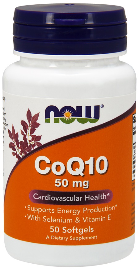 NOW Foods CoQ10 with Selenium & Vitamin E, 50mg - 50 softgels - Bodybuilding and Sports Supplements