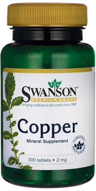 Swanson Copper, 2mg - 300 tablets - Bodybuilding and Sports Supplements