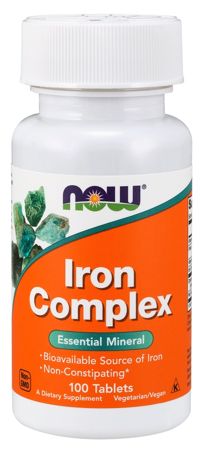 NOW Foods Iron Complex - 100 tablets - Bodybuilding and Sports Supplements