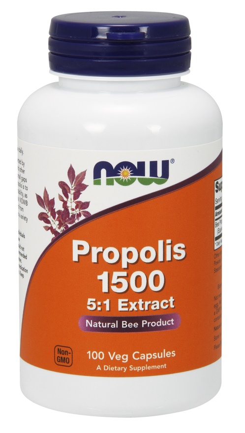 NOW Foods Propolis 5:1 Extract, 1500mg - 100 vcaps - Bodybuilding and ...