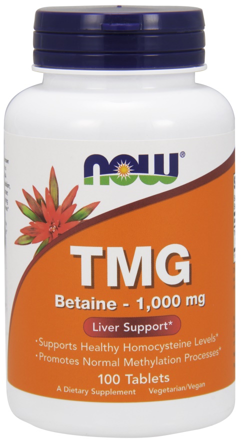 NOW Foods TMG (Trimethylglycine), 1000mg - 100 tablets - Bodybuilding ...
