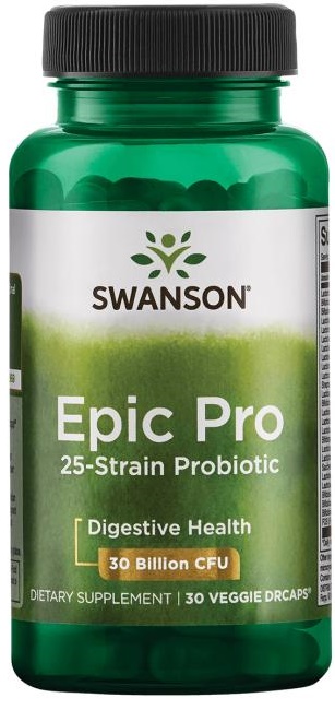 Swanson Epic Pro 25-Strain Probiotic - 30 vcaps - Bodybuilding and ...