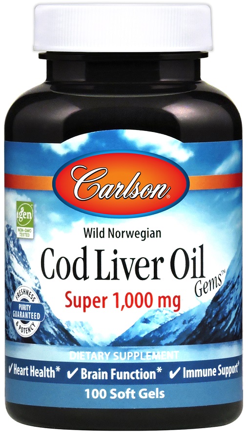 Carlson Labs Wild Norwegian Cod Liver Oil Gems - Bodybuilding and ...