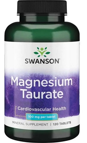 Swanson Magnesium Taurate, 100mg - 120 tablets - Bodybuilding and ...