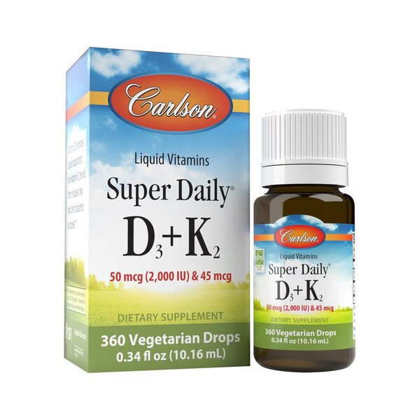 Carlson Labs Super Daily D3 + K2, 2000 IU - 10 ml. - Bodybuilding and ...