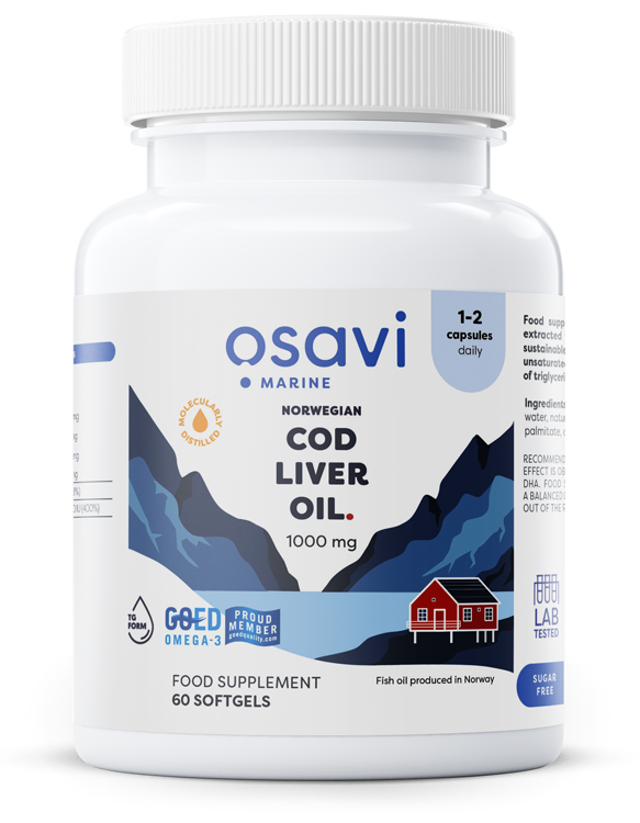 Osavi Norwegian Cod Liver Oil Softgels - Bodybuilding and Sports ...