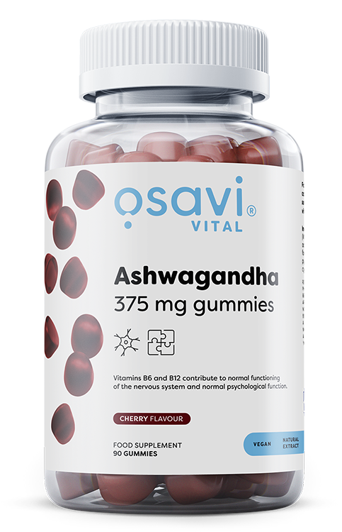 Osavi Ashwagandha 375mg Gummies, Cherry - 90 gummies - Bodybuilding and ...