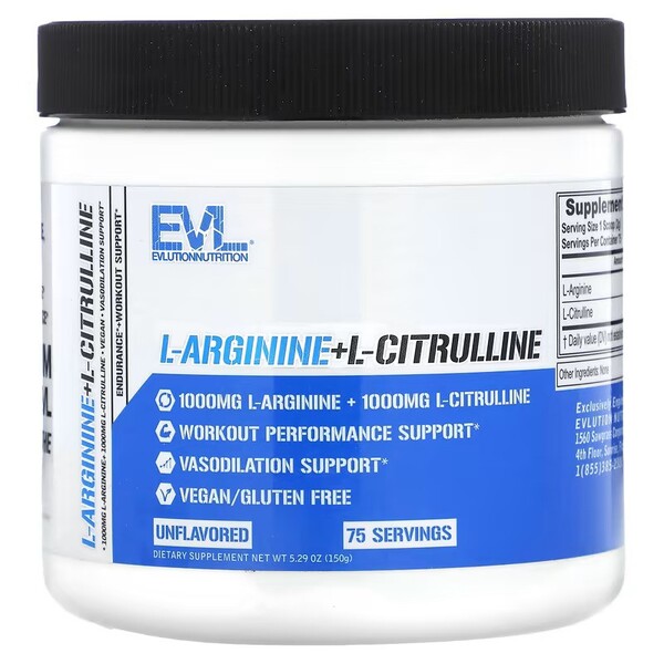 EVLution Nutrition L-Arginine + L-Citrulline - Bodybuilding and Sports ...