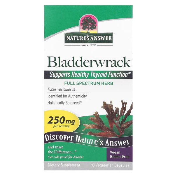 Nature's Answer Bladderwrack, 250mg - 90 vcaps - Bodybuilding and ...