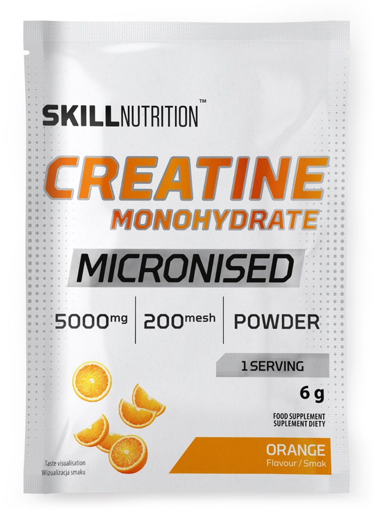 Skill Nutrition Micronised Creatine Monohydrate, Orange - 6 grams (1 ...