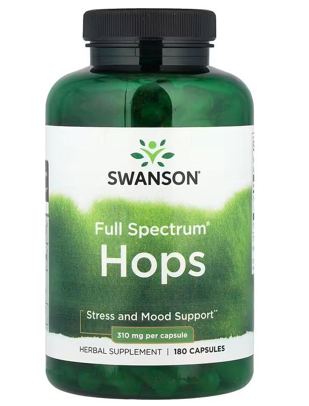 Swanson Full Spectrum Hops, 310mg - 180 caps - Bodybuilding and Sports ...