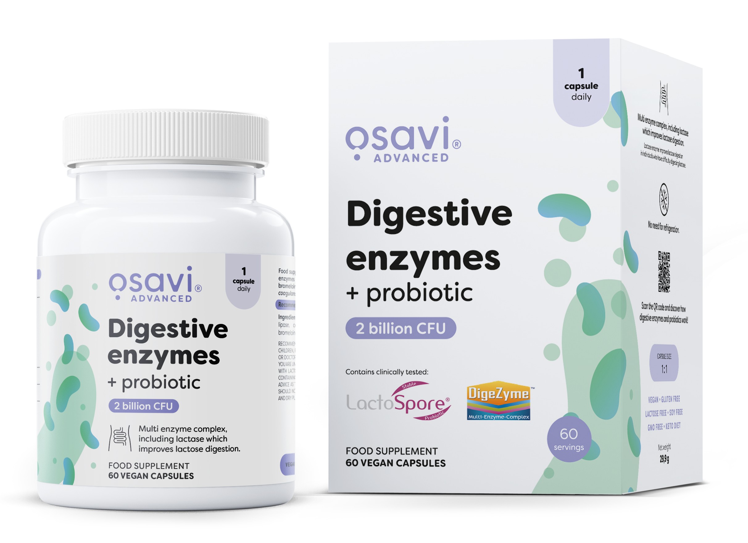 Osavi Digestive enzymes + probiotic - Bodybuilding and Sports Supplements