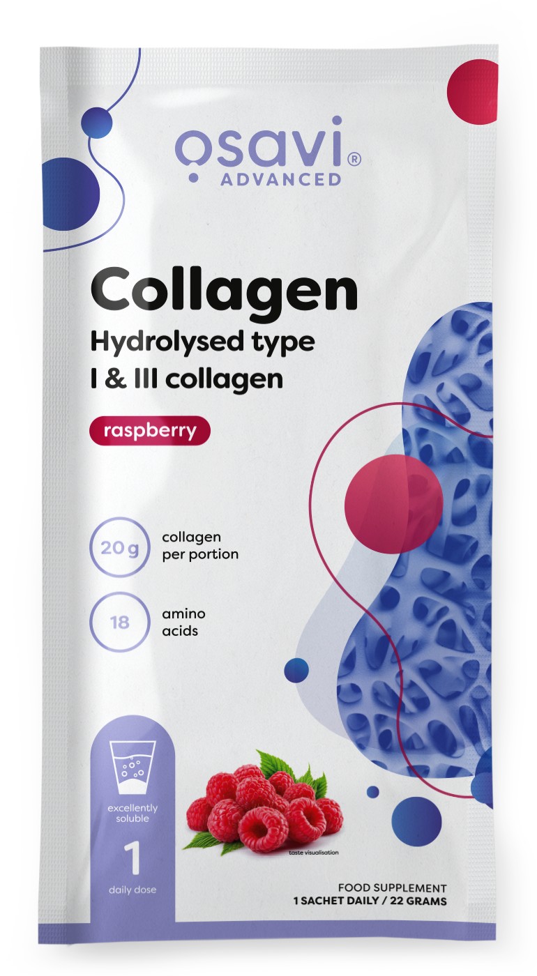 Osavi Collagen Hydrolysed Type I & III, Raspberry - 22 grams (1 serving ...