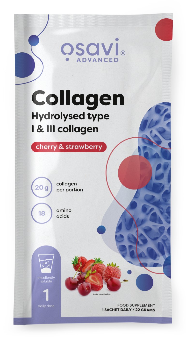 Osavi Collagen Hydrolysed Type I & III, Cherry & Strawberry - 22 grams ...