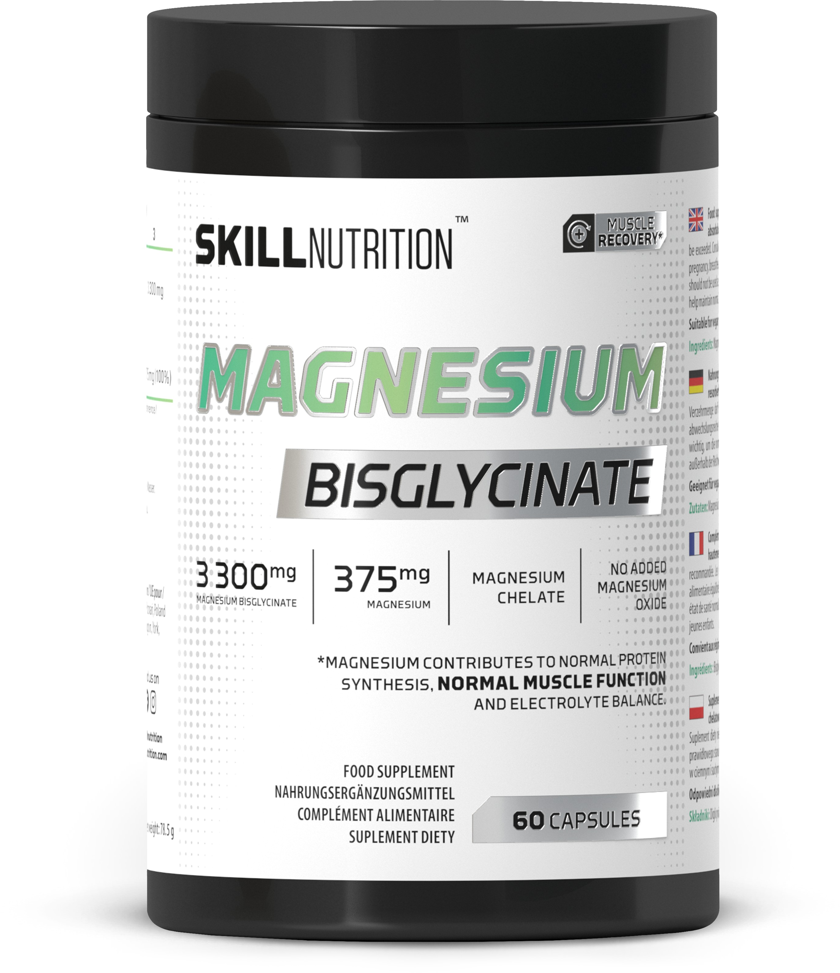 Skill Nutrition Magnesium Bisglycinate - Bodybuilding and Sports ...