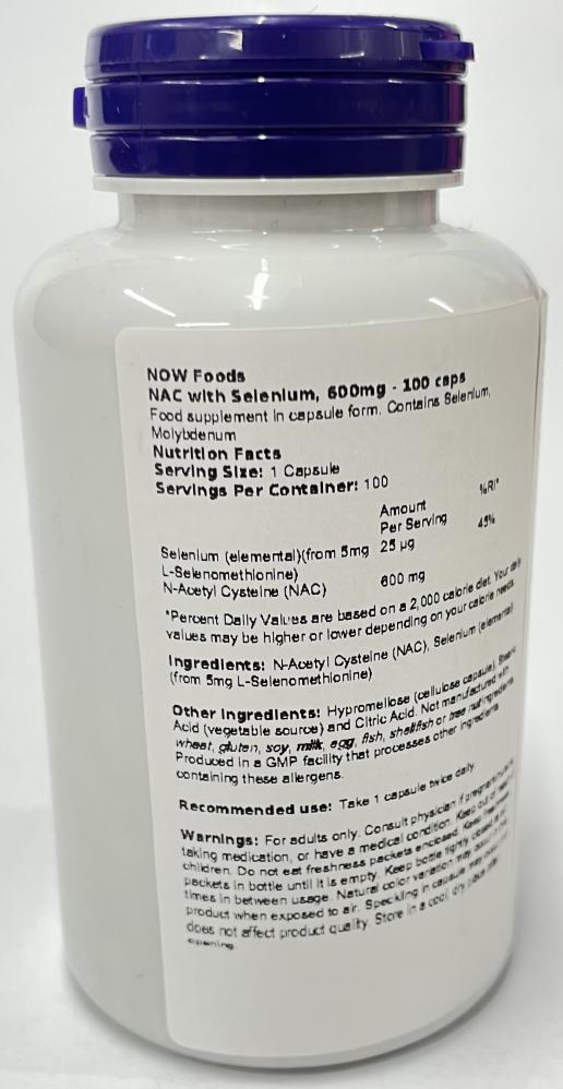 NOW Foods NAC with Selenium - Bodybuilding and Sports Supplements