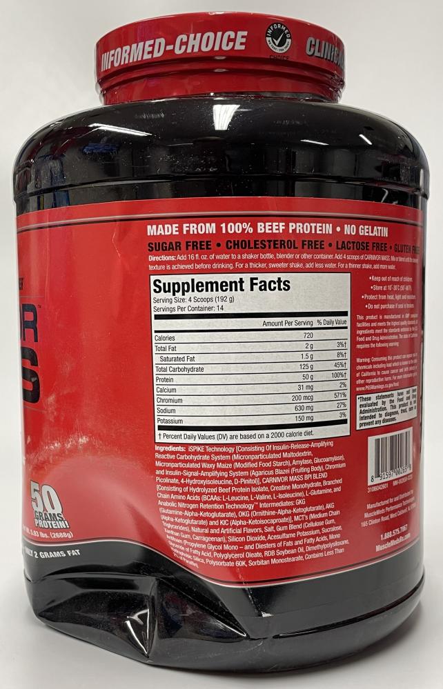 MuscleMeds Carnivor Mass - Bodybuilding and Sports Supplements