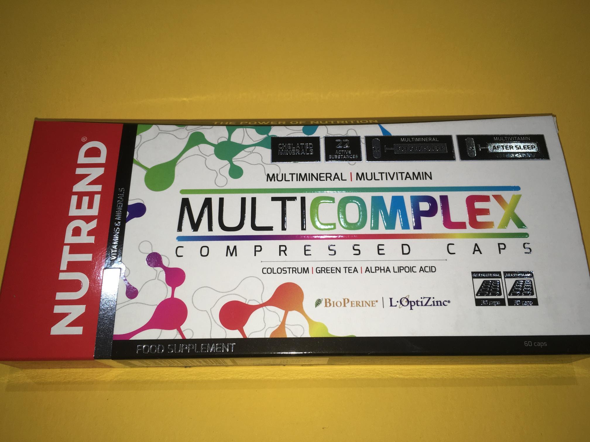 Nutrend MultiComplex Compressed Caps - 60 caps - Bodybuilding and Sports Supplements