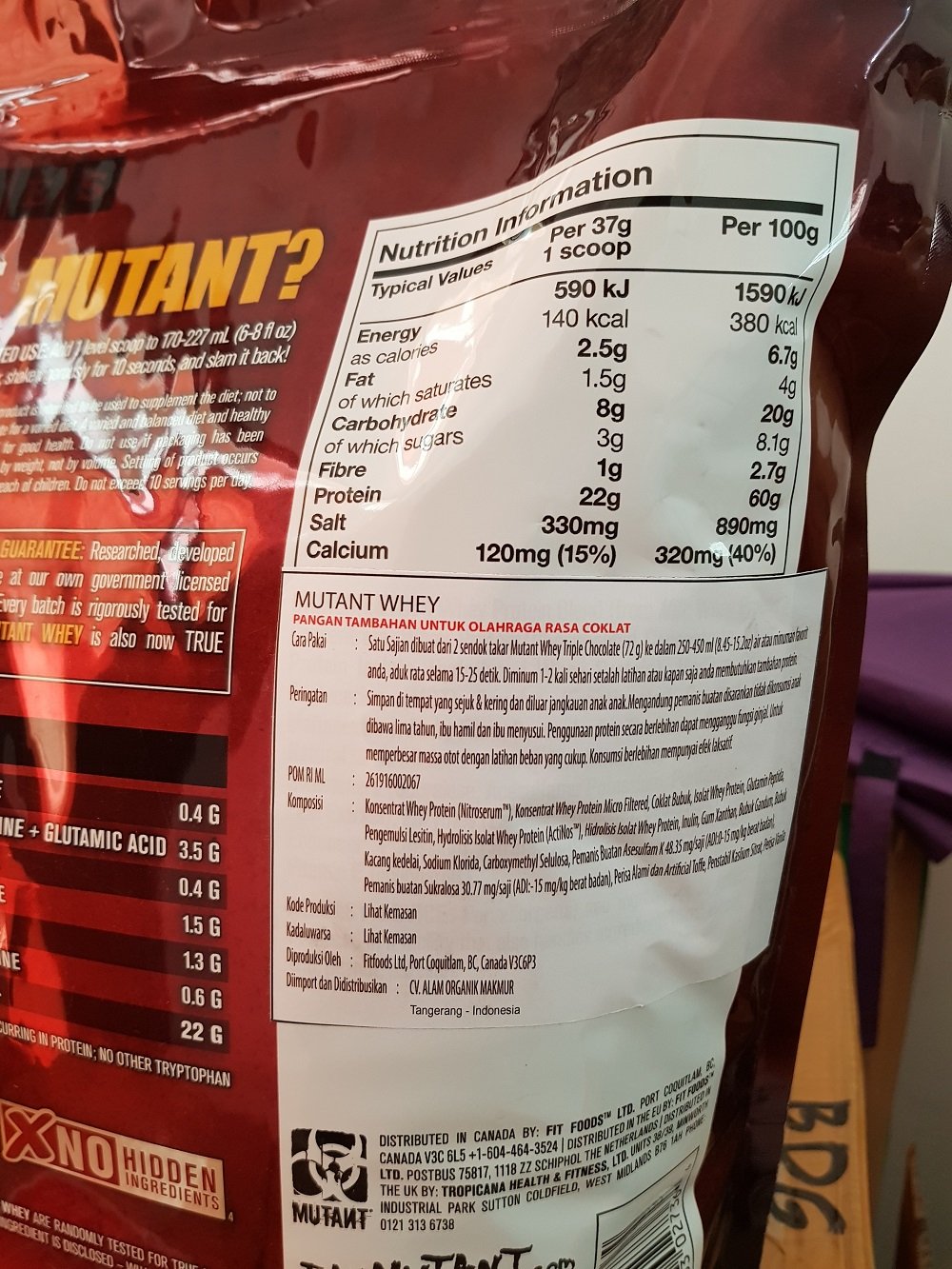 Mutant Mutant Whey - Bodybuilding and Sports Supplements